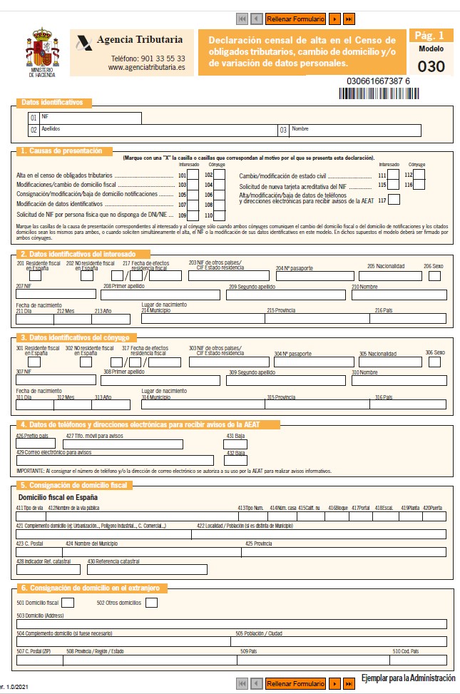 Steuerliche Meldung in Spanien - ADVANCE LEGALTAX SOLUTION SL